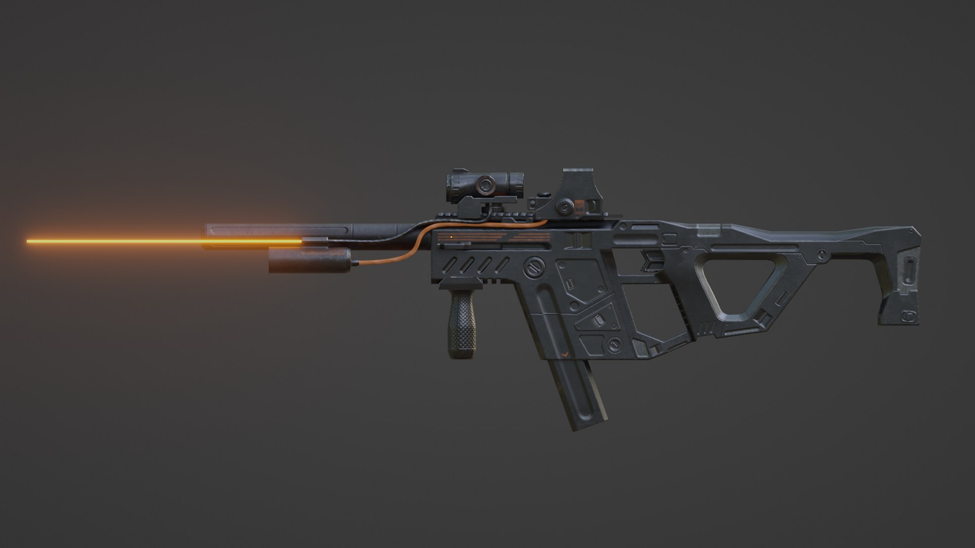 Cyberpunk Kriss Vector 3D Model - TurboSquid 2064176