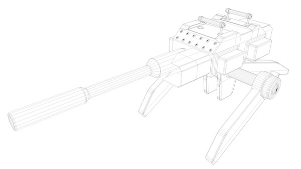 Heavy gun R1 3D model - TurboSquid 1729264