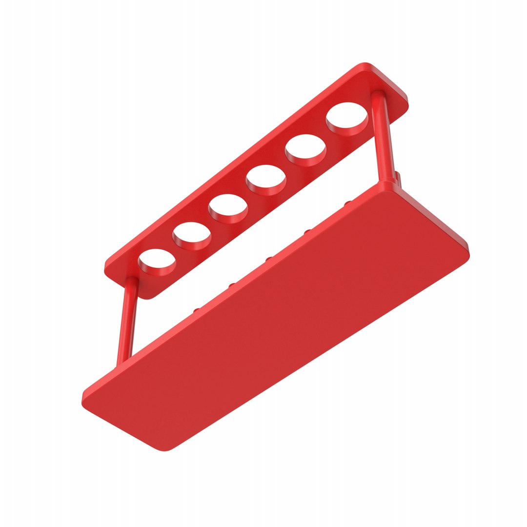 3D Red Test Tube Rack - TurboSquid 1874479