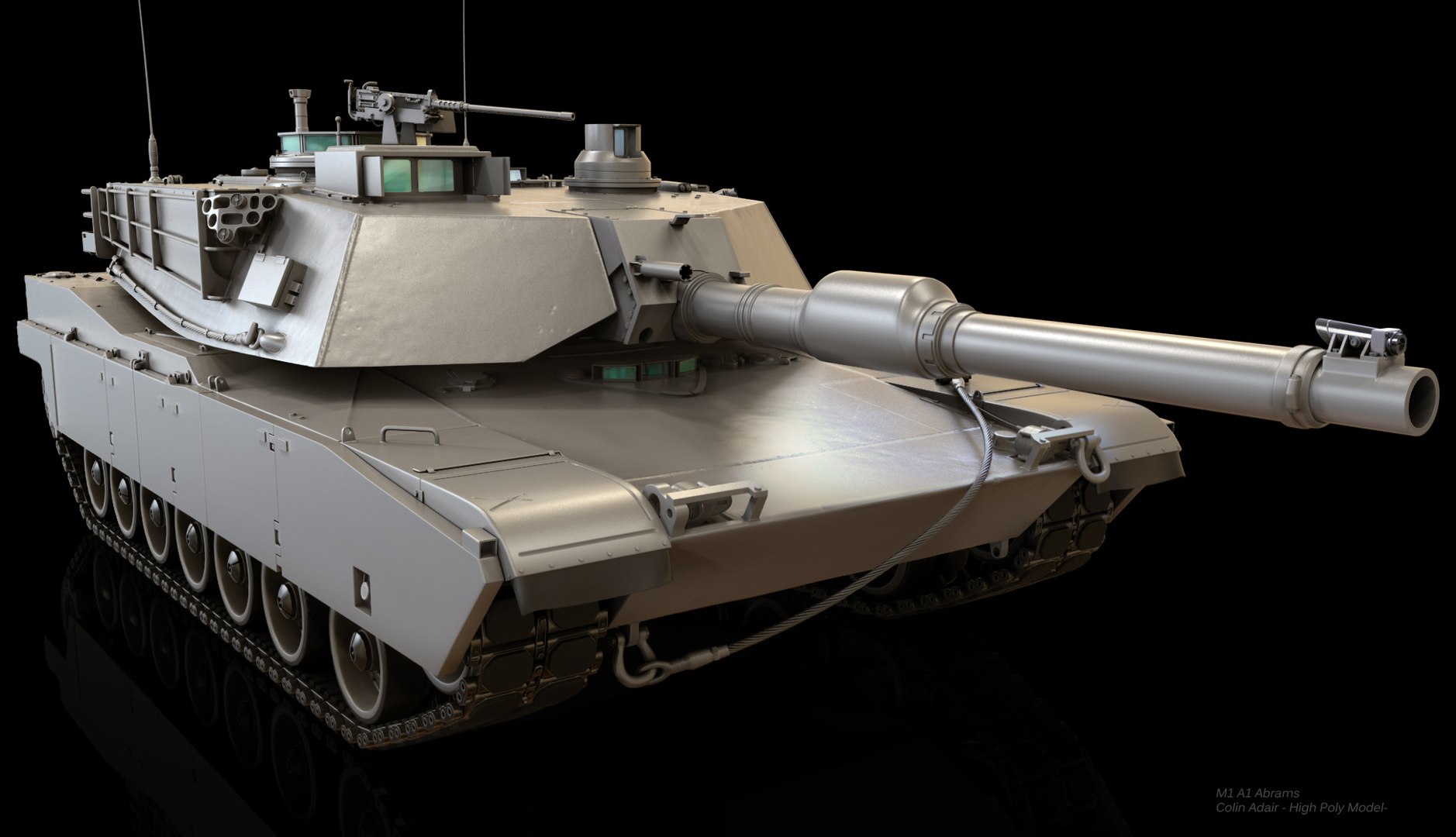 M1 A1 Abrams Tank 3D Model - TurboSquid 2297069