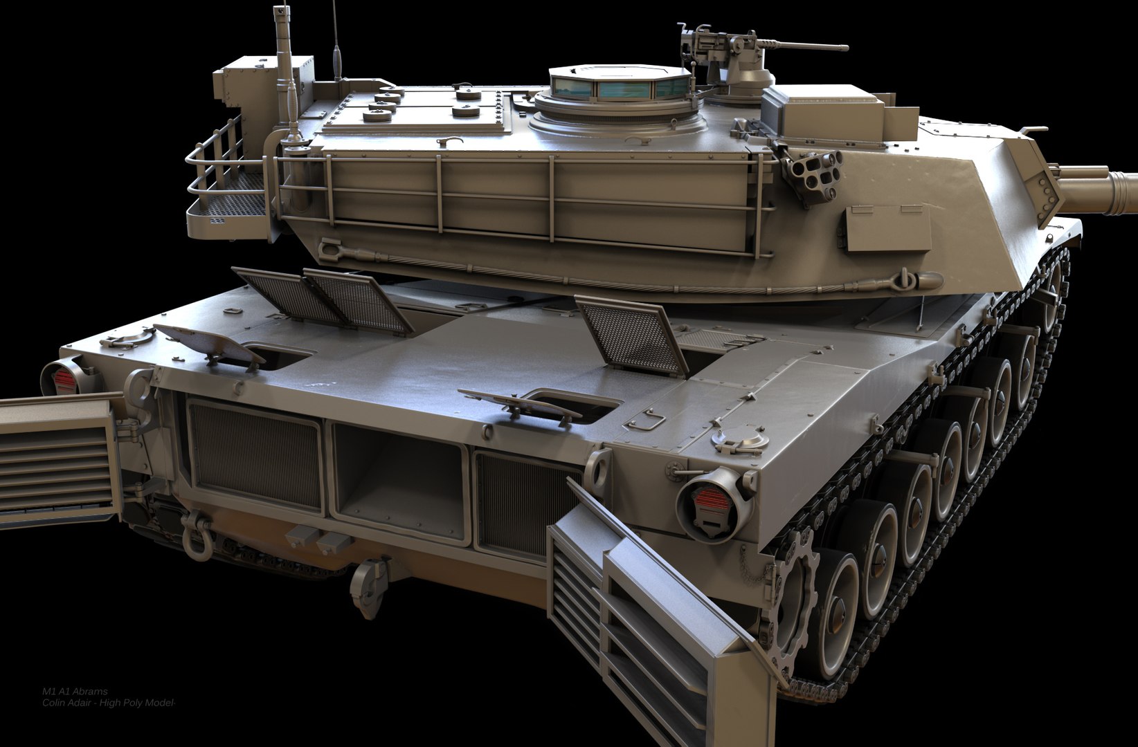 M1 A1 Abrams Tank 3D Model - TurboSquid 2297069