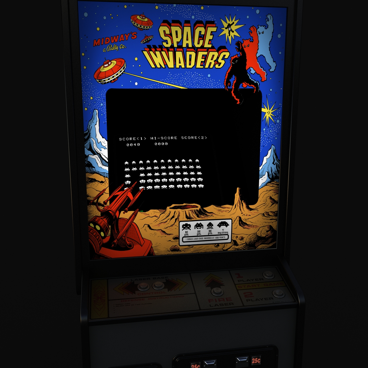 3ds max spade invaders arcade