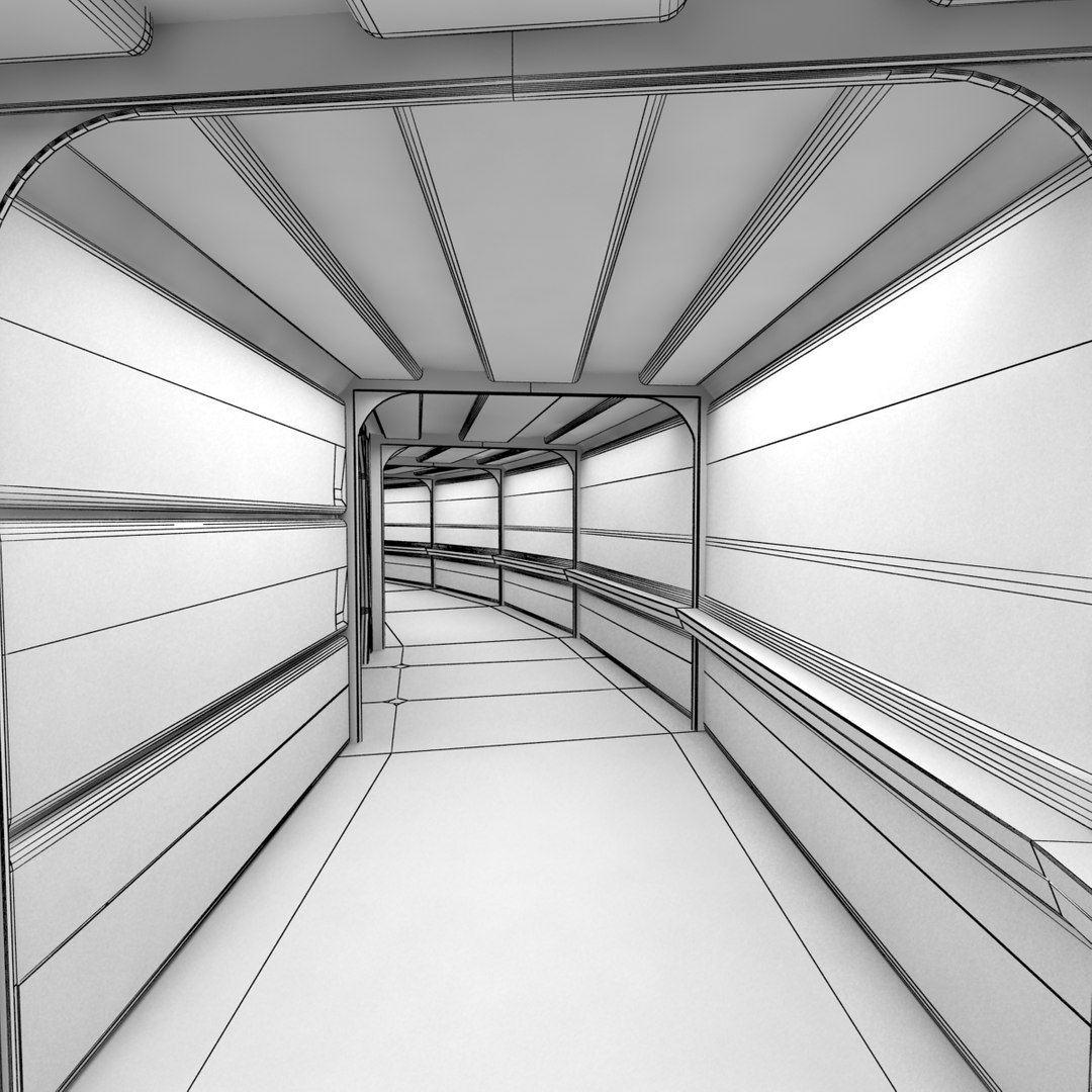 3d Set Corridors Enterprise D Model