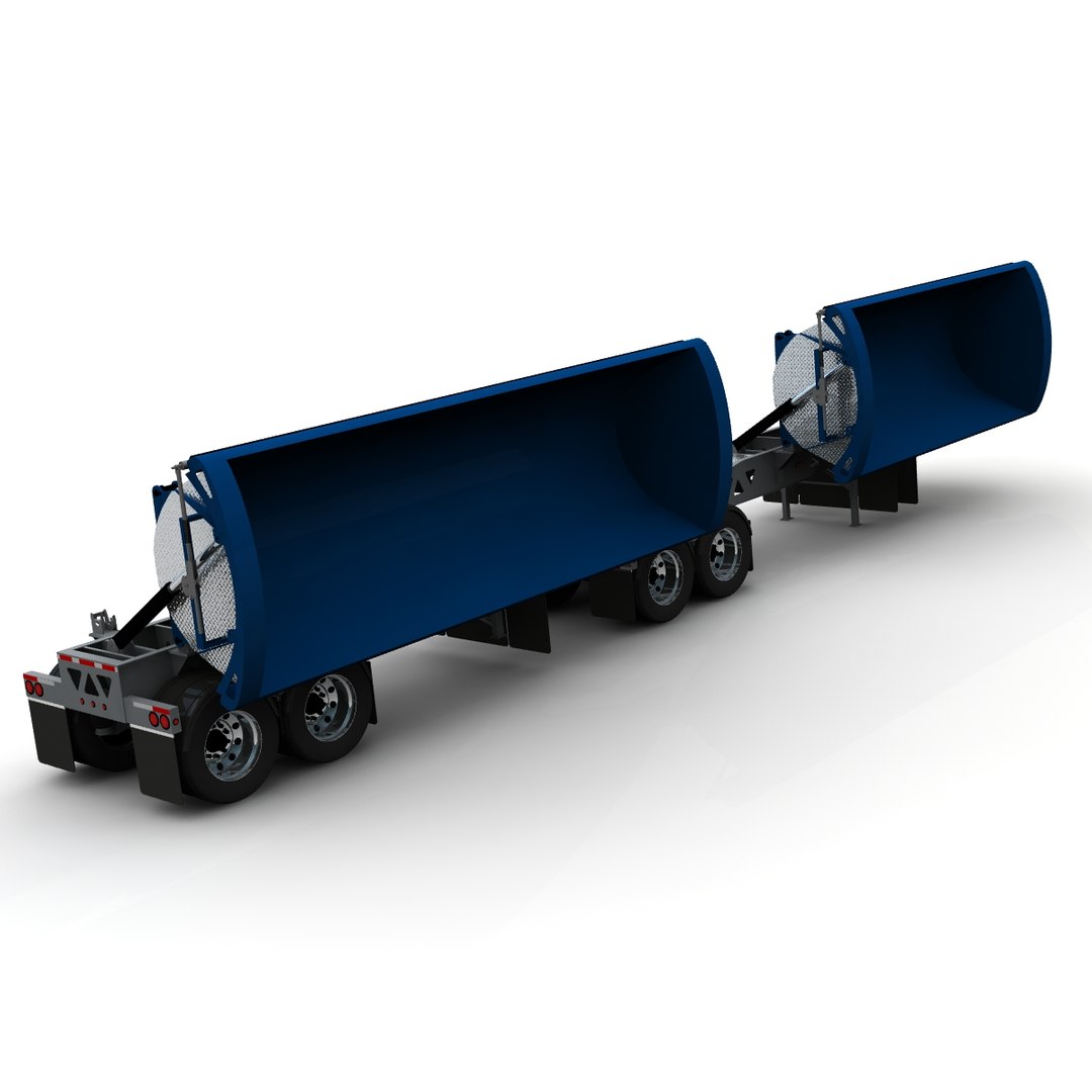 3d Model Trailers B-train Midland Tw2500