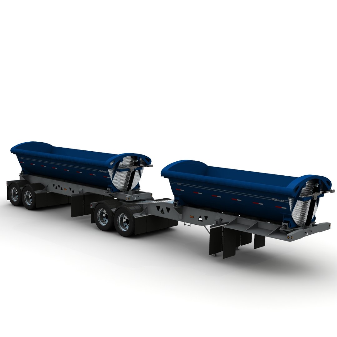 3d Model Trailers B-train Midland Tw2500