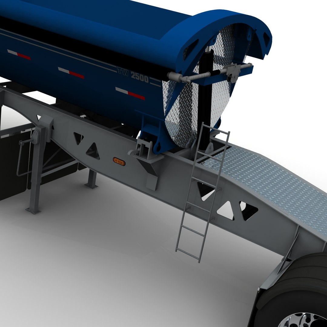 3d Model Trailers B-train Midland Tw2500