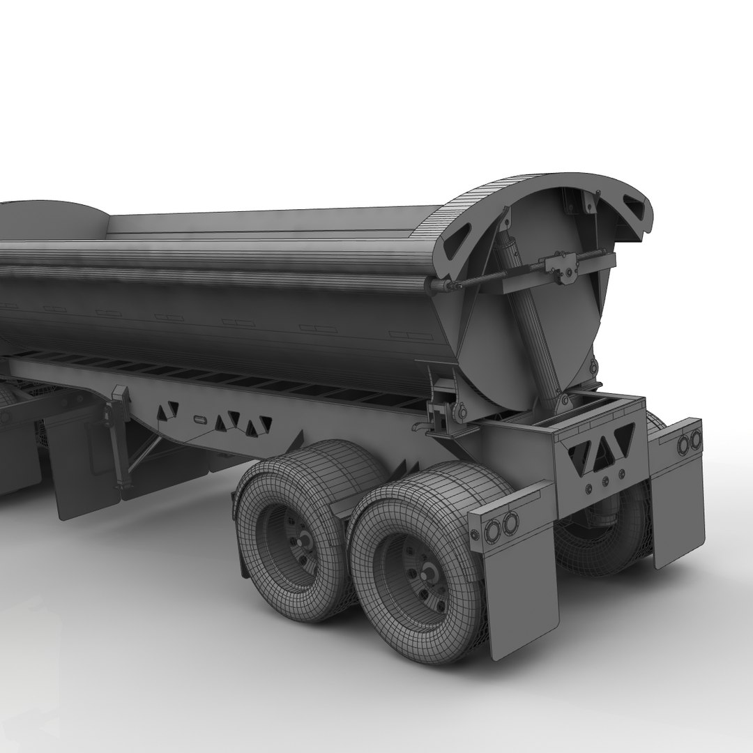 3d Model Trailers B-train Midland Tw2500