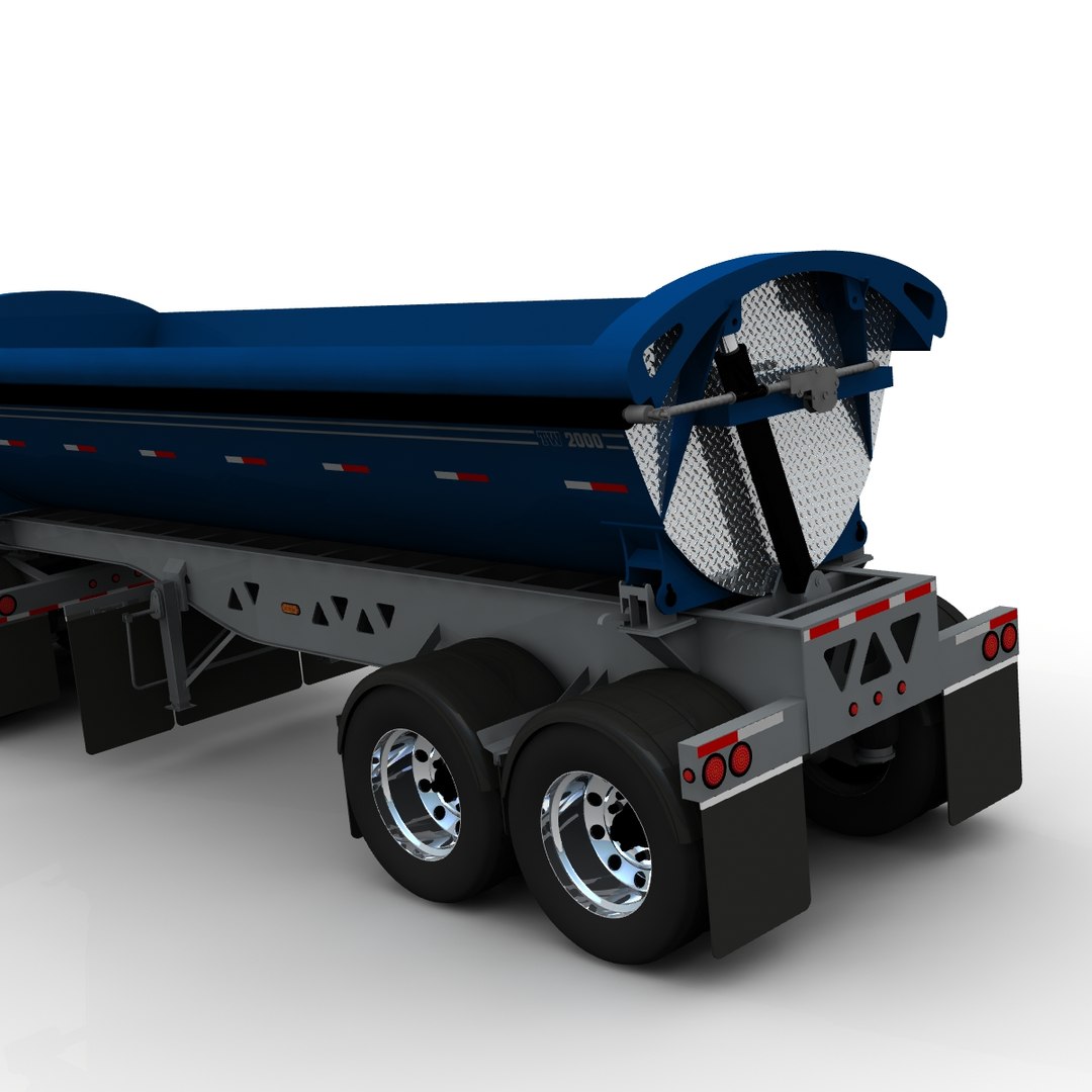 3d Model Trailers B-train Midland Tw2500