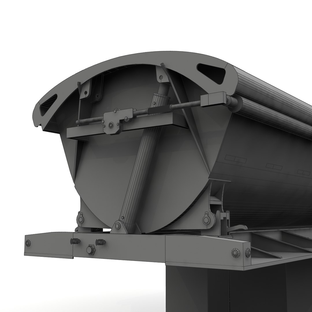 3d Model Trailers B-train Midland Tw2500