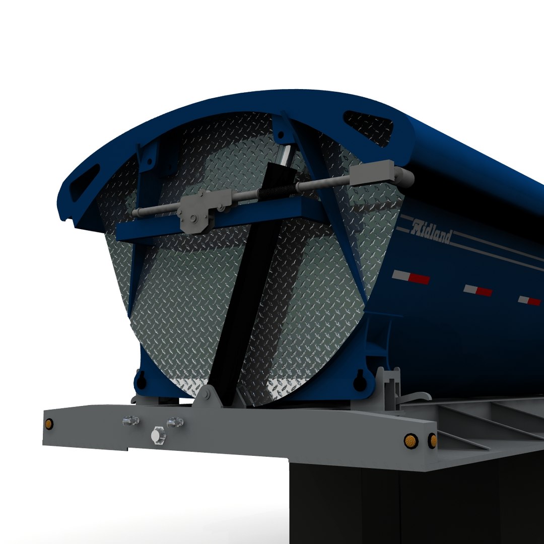 3d Model Trailers B-train Midland Tw2500