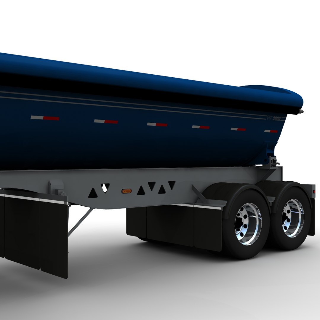 3d Model Trailers B-train Midland Tw2500