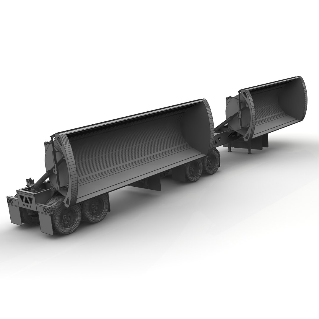 3d Model Trailers B-train Midland Tw2500