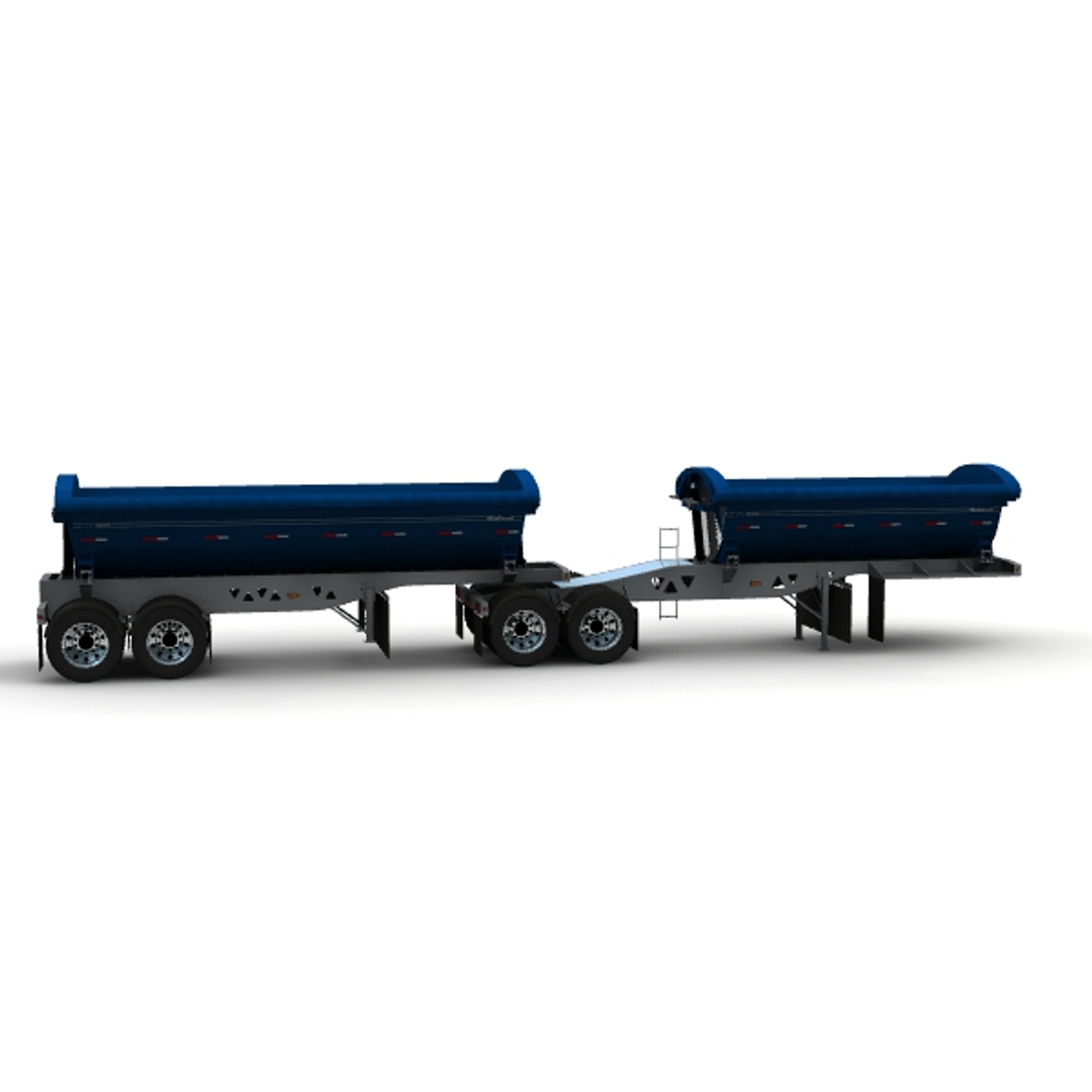 3d Model Trailers B-train Midland Tw2500