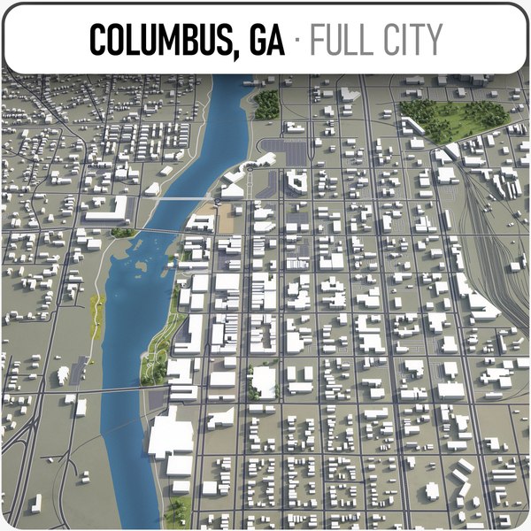 modelo 3d Columbus - ciudad y alrededores - TurboSquid 1558989