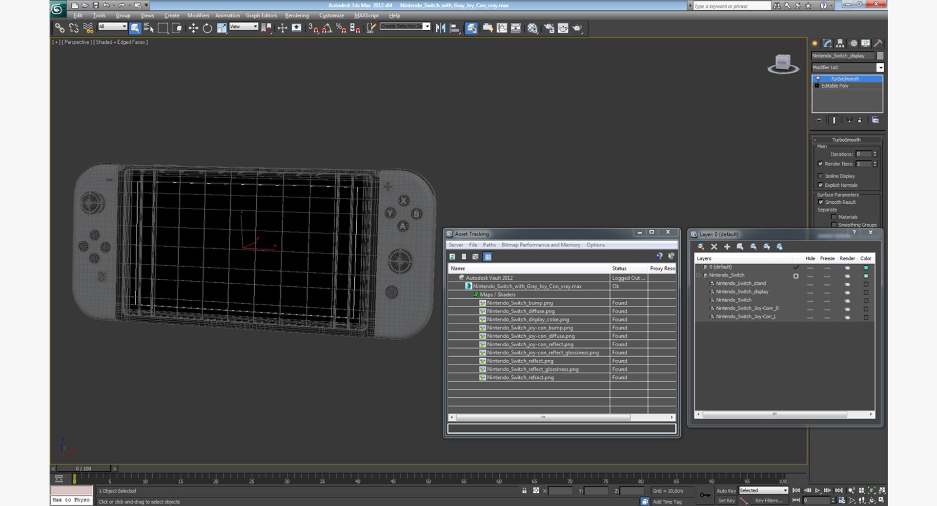 3D nintendo switch gray joy - TurboSquid 1203481