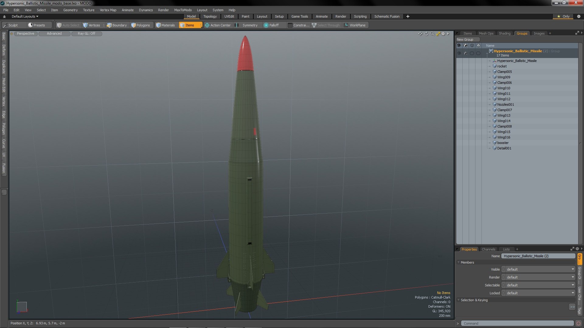 Hypersonic Ballistic Missile 3D model - TurboSquid 1912225