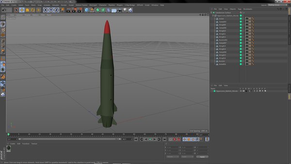 Hypersonic Ballistic Missile 3D model - TurboSquid 1912225