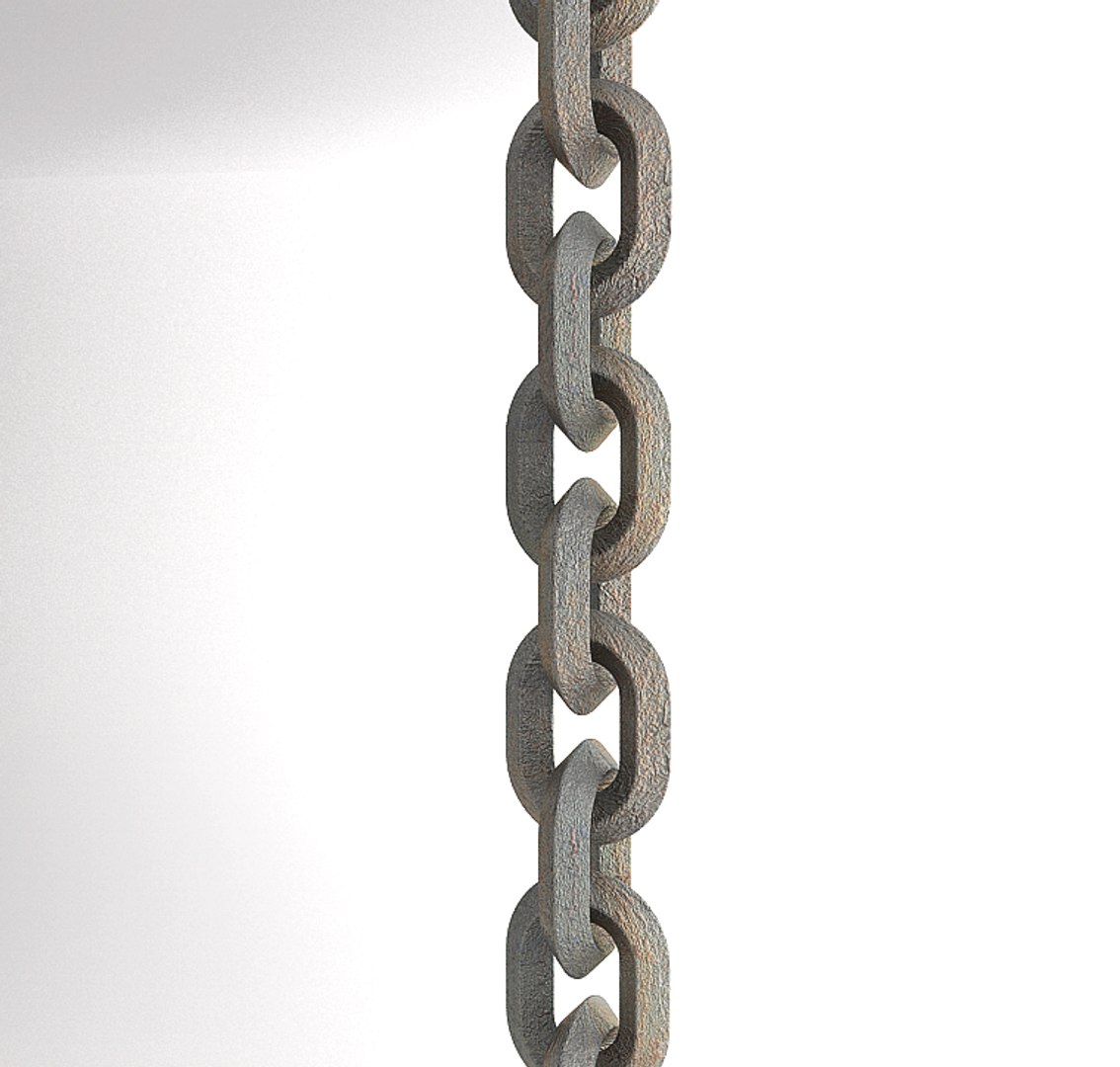 5 Big Chains Realistic 3d Model