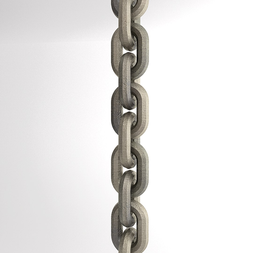 5 Big Chains Realistic 3d Model