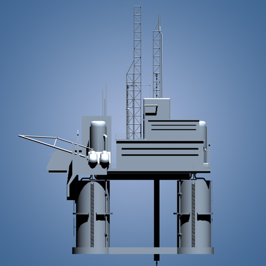 3d oil rig model