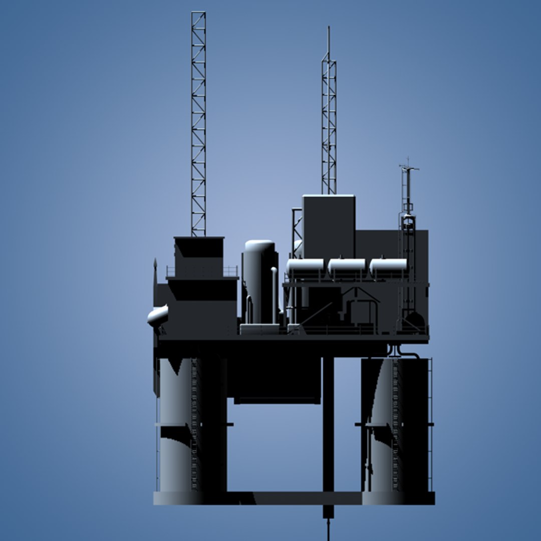 3d oil rig model