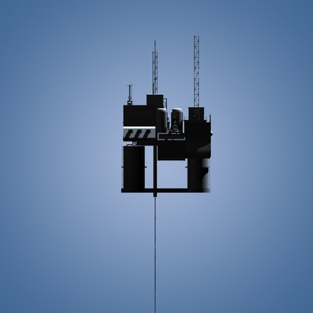 3d oil rig model