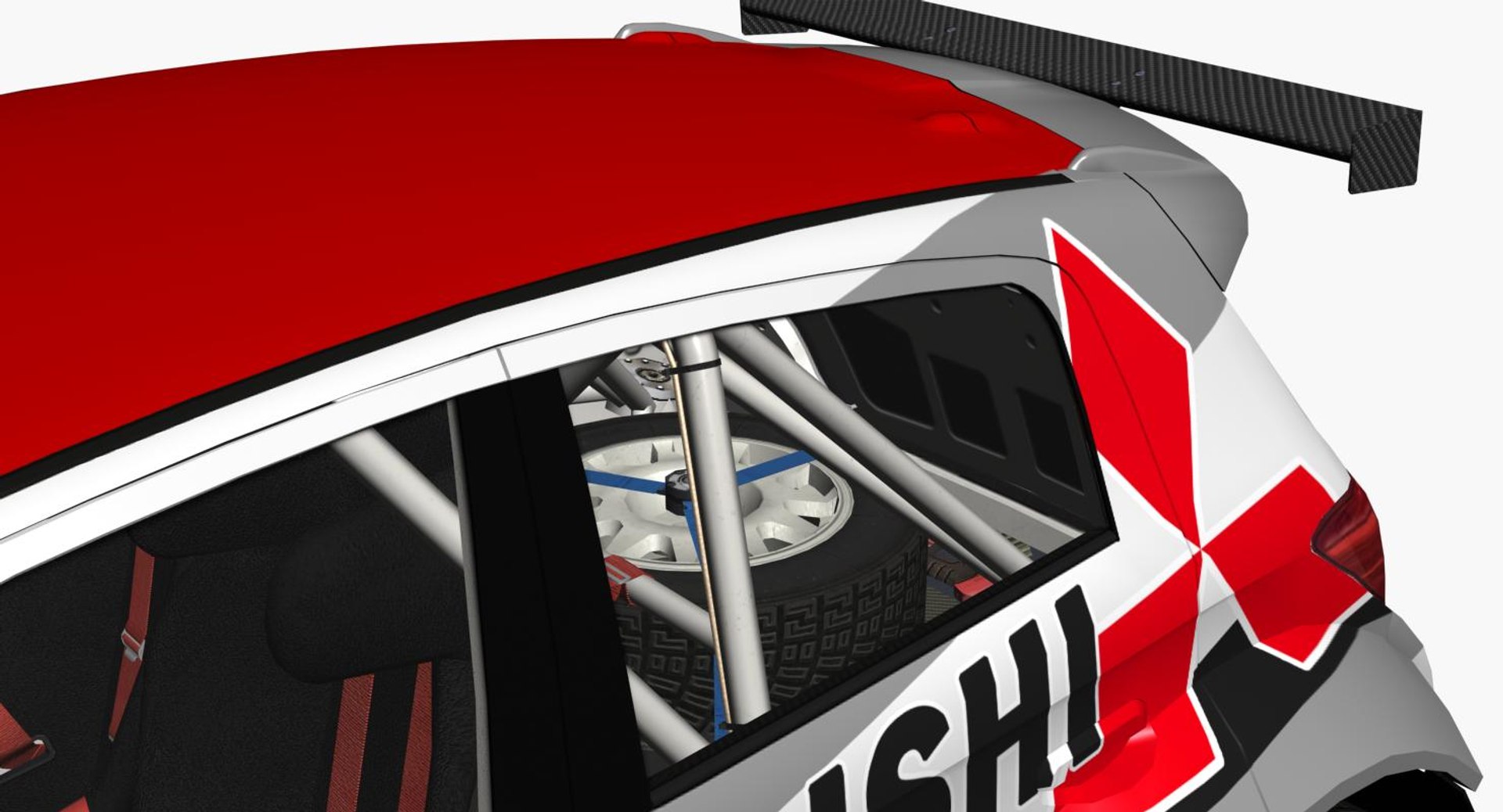 3d model mitsubishi r5 rally car