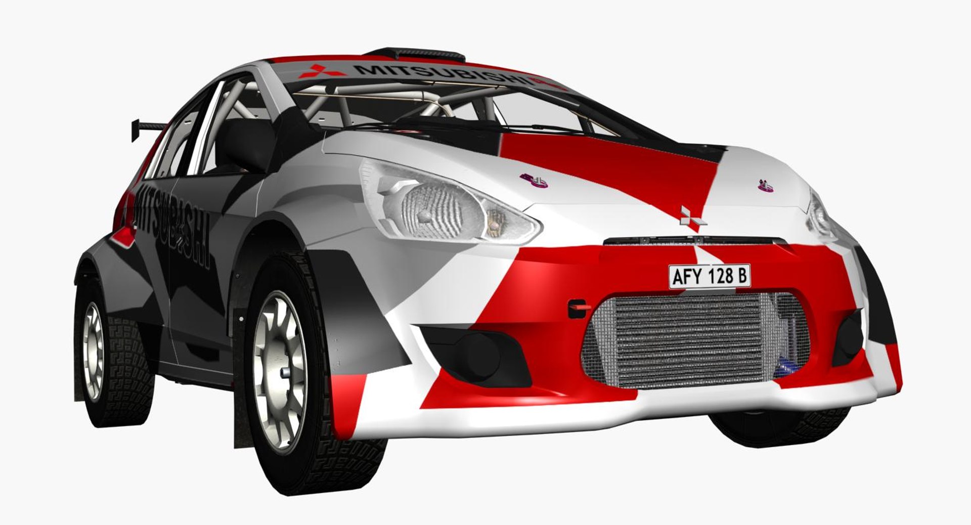 3d Model Mitsubishi R5 Rally Car