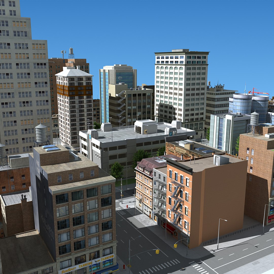 3d city street