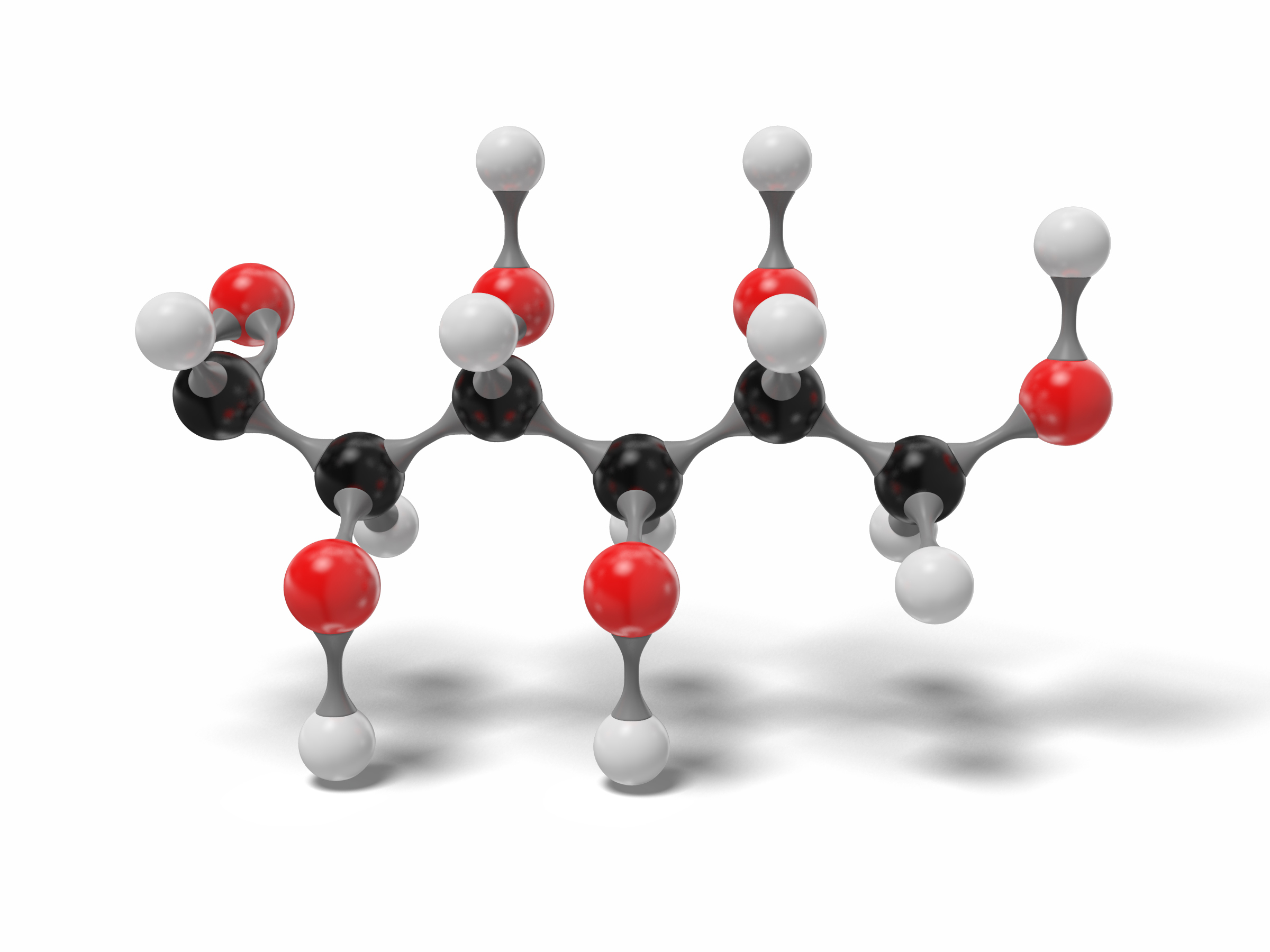 modelo 3d Modelo molecular de cadena abierta de glucosa 3D C6H12O6 ...