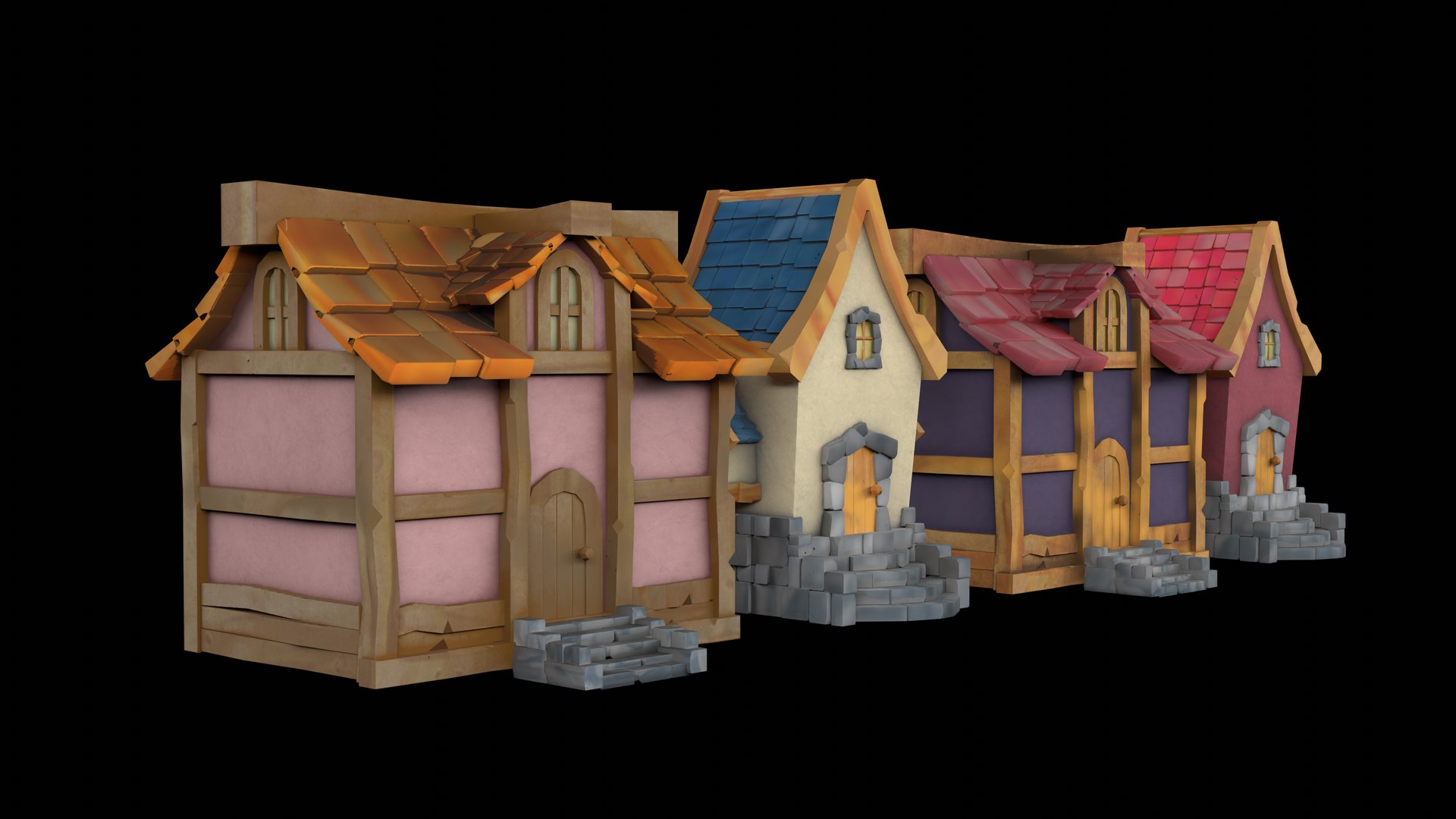 3D Model Game House Set - TurboSquid 2243209