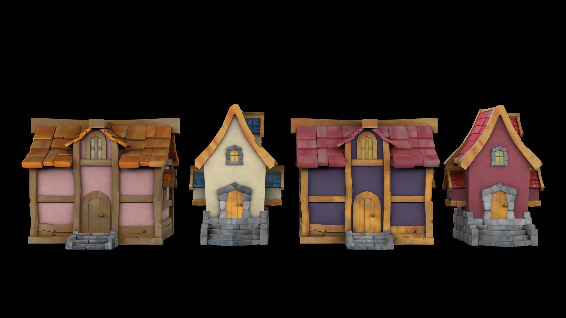 3D Model Game House Set - TurboSquid 2243209