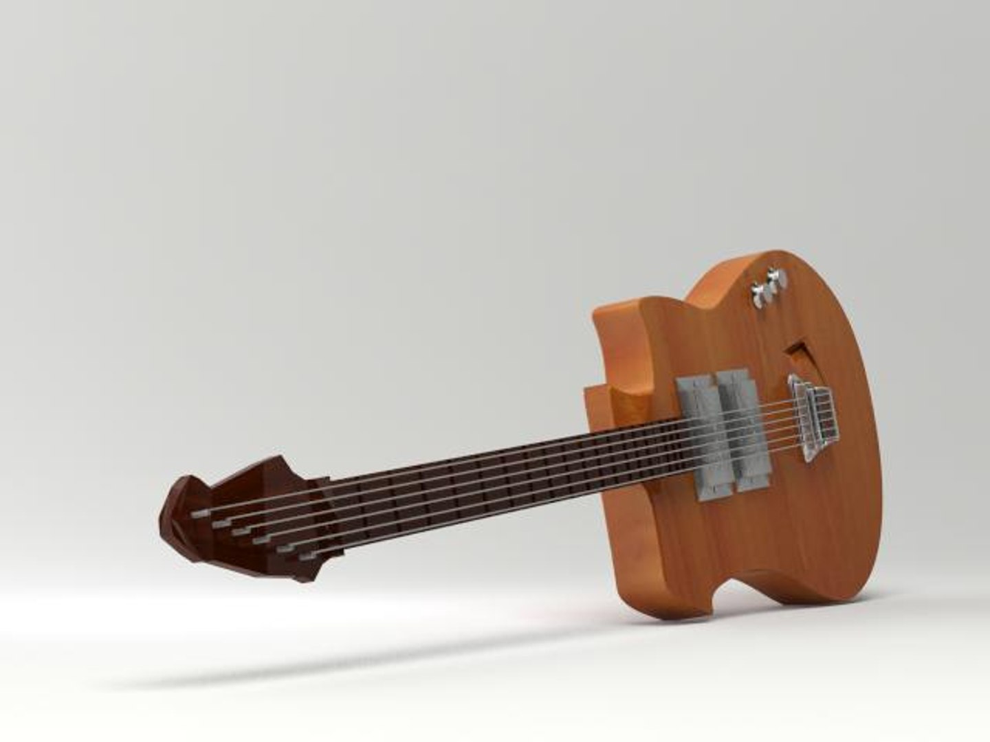 guitar music instruments 3d max