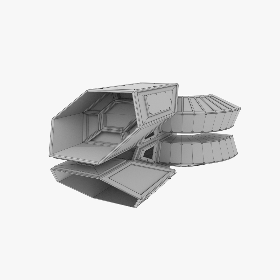 3d model of spaceship engine
