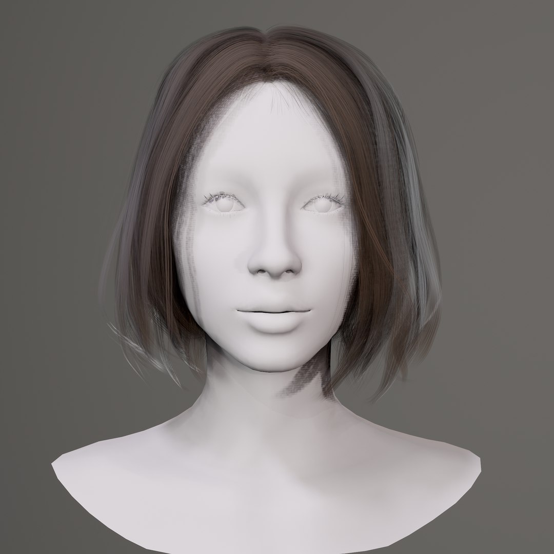 3D Game Ready Hair Model - TurboSquid 1917127
