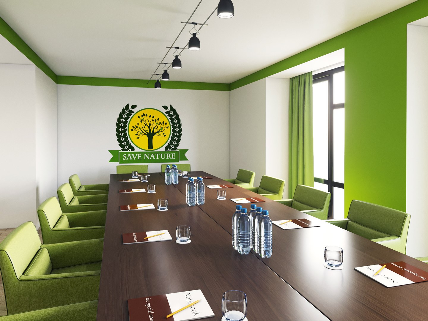 3D realistic briefing room interior model - TurboSquid 1410701