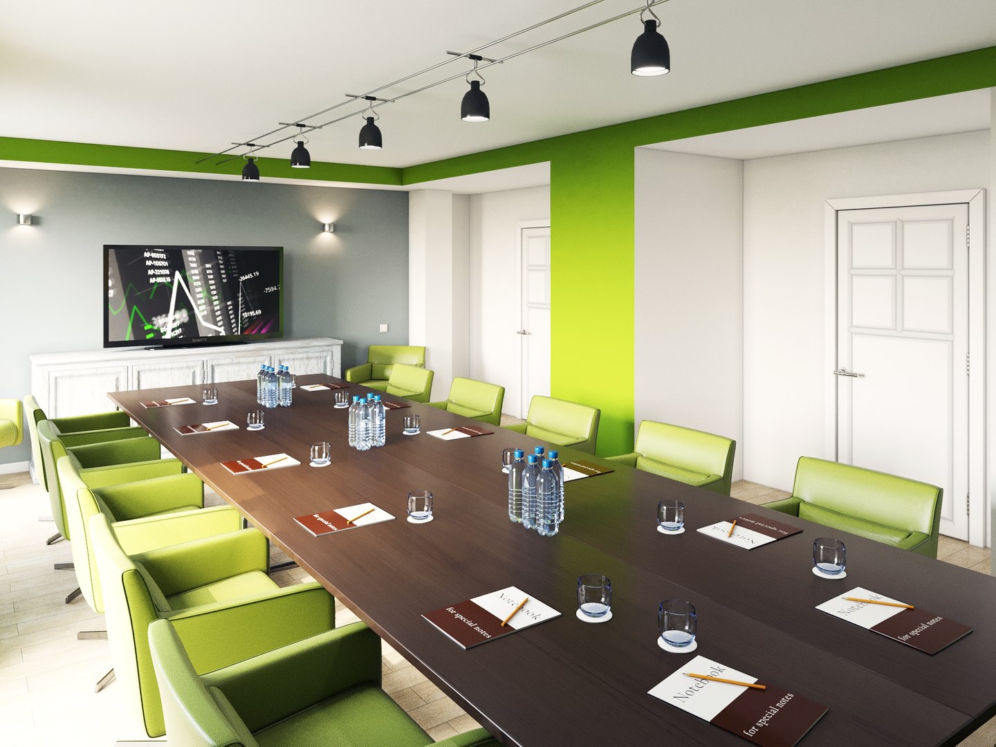 3D realistic briefing room interior model - TurboSquid 1410701