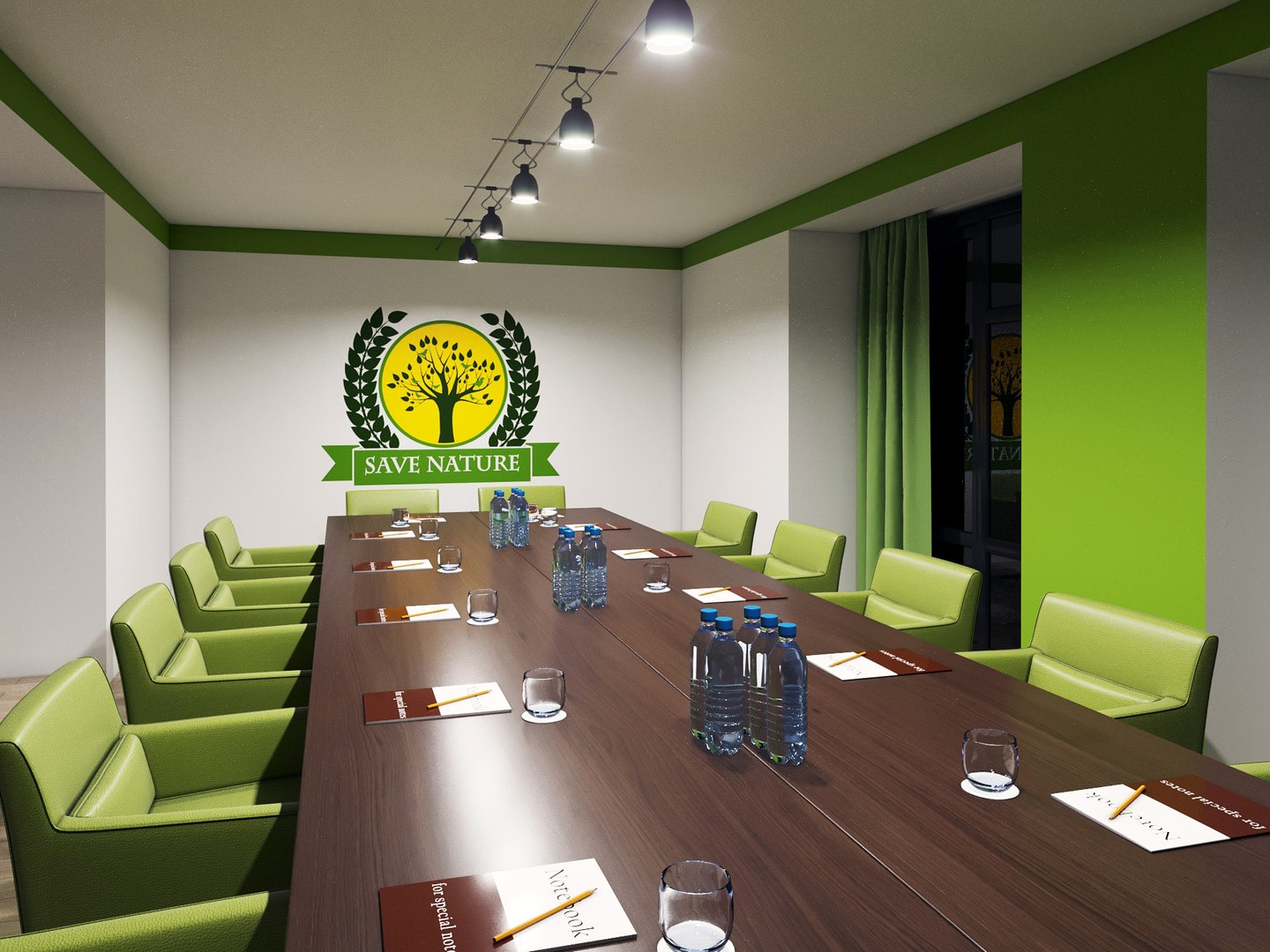 3D realistic briefing room interior model - TurboSquid 1410701