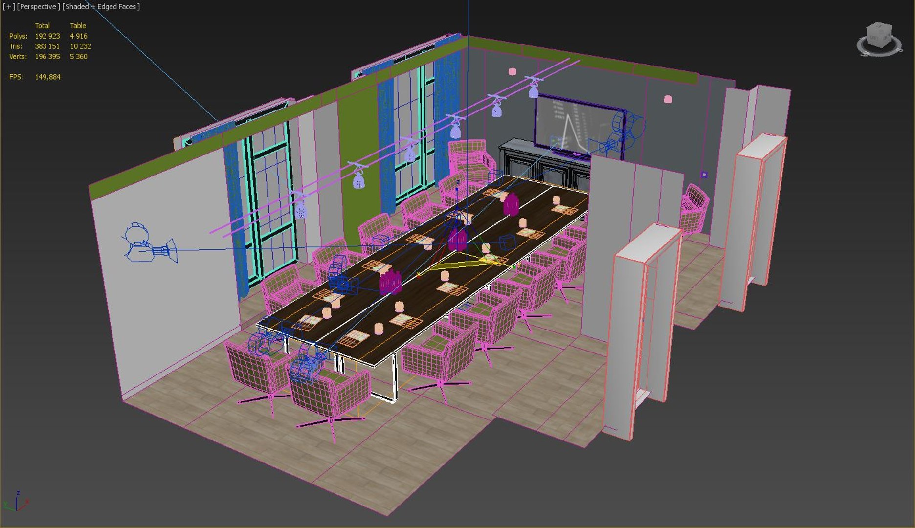 3D realistic briefing room interior model - TurboSquid 1410701