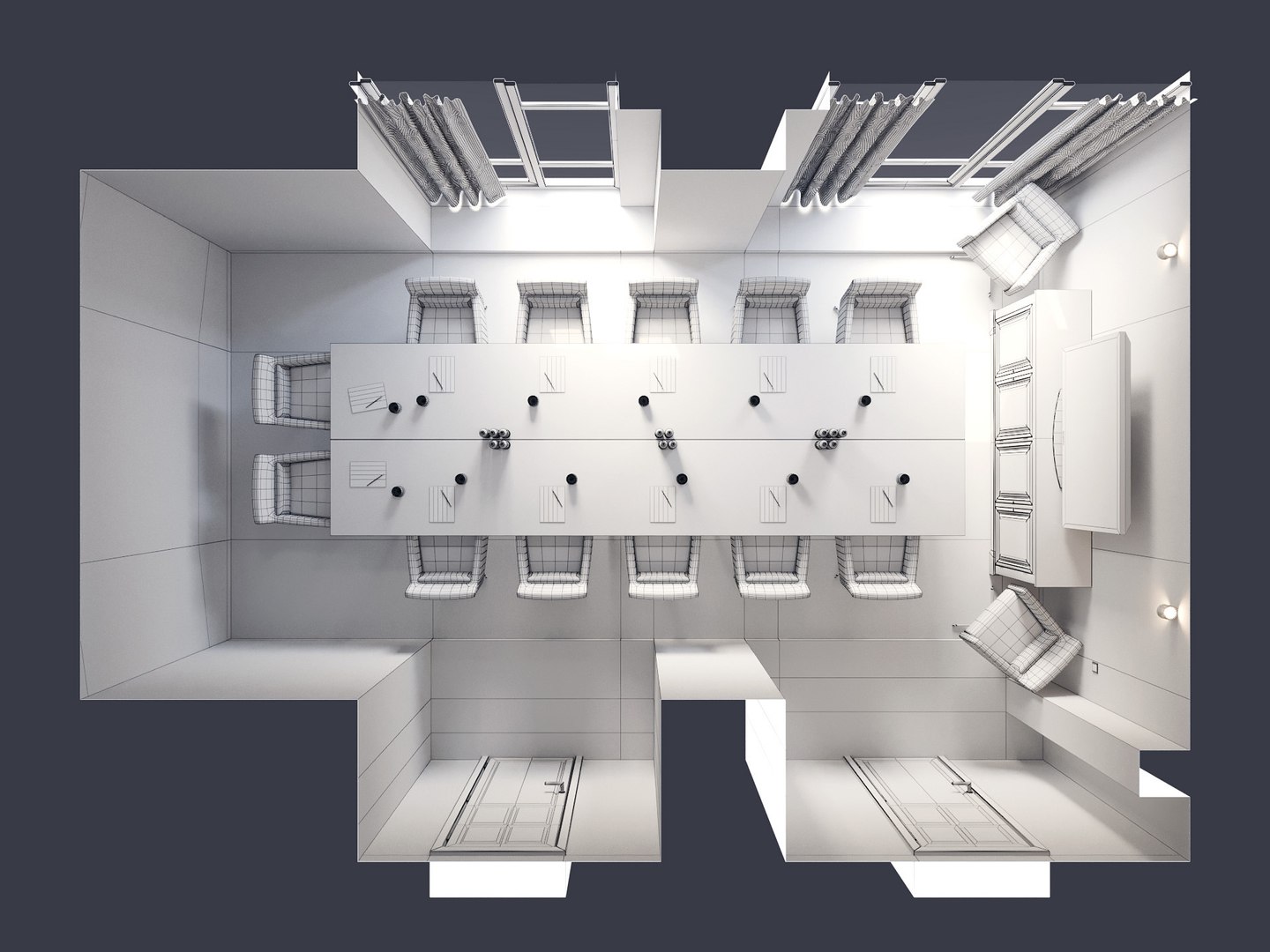 3D realistic briefing room interior model - TurboSquid 1410701