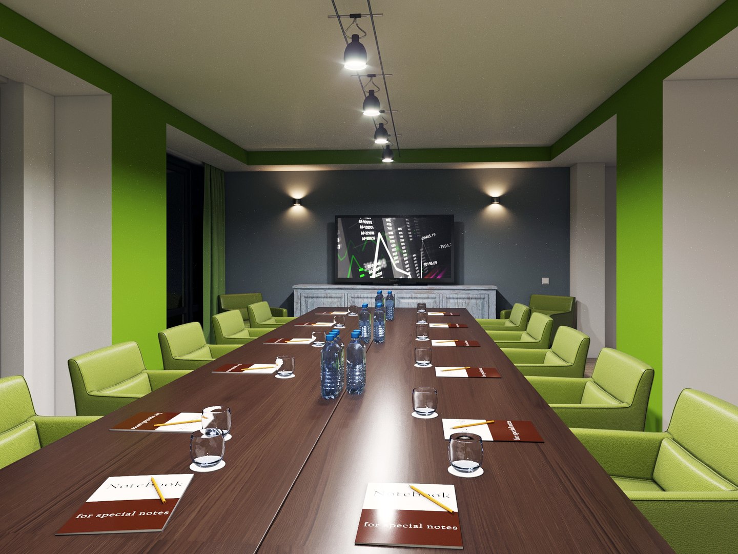 3D realistic briefing room interior model - TurboSquid 1410701