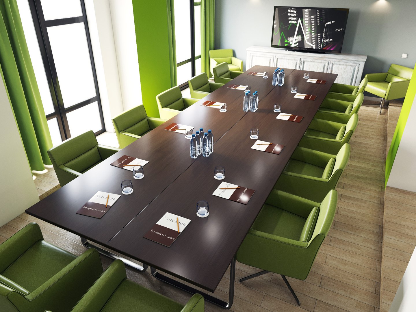 3D realistic briefing room interior model - TurboSquid 1410701