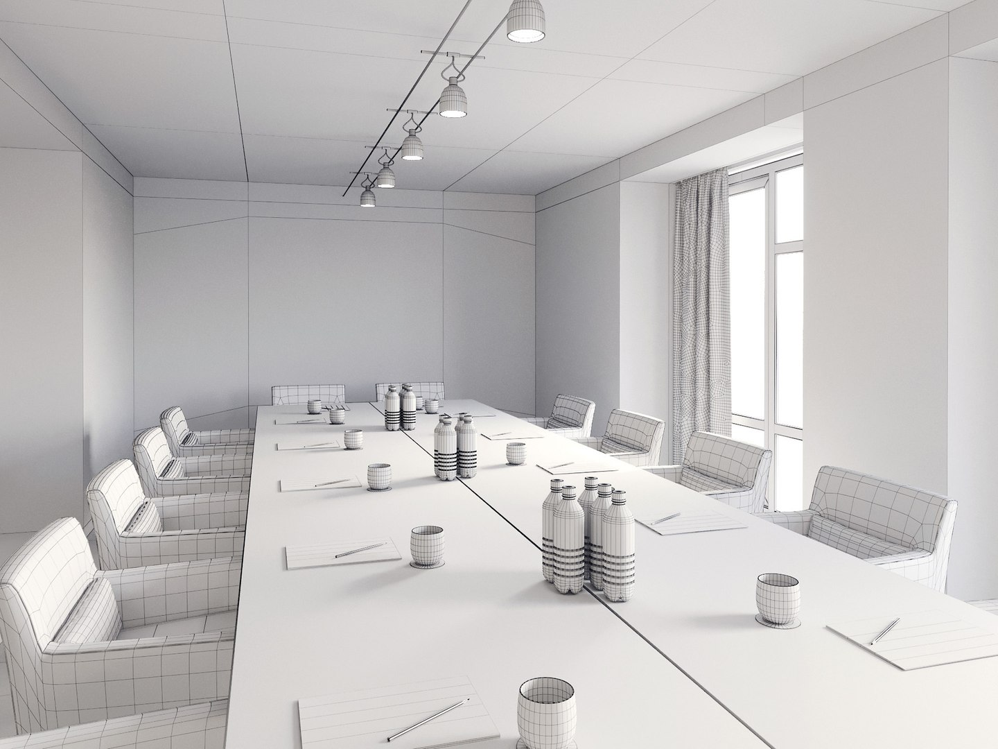 3D realistic briefing room interior model - TurboSquid 1410701