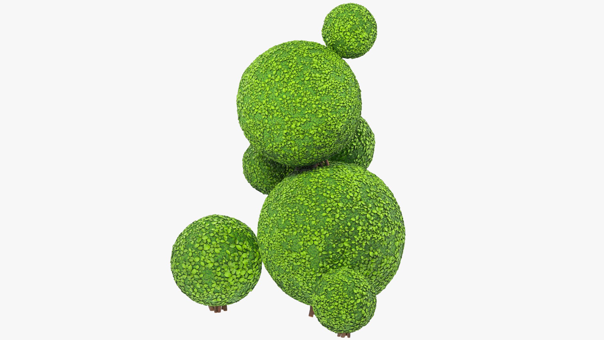 3D Model Stylized Sphere Bush V4 - TurboSquid 2092755