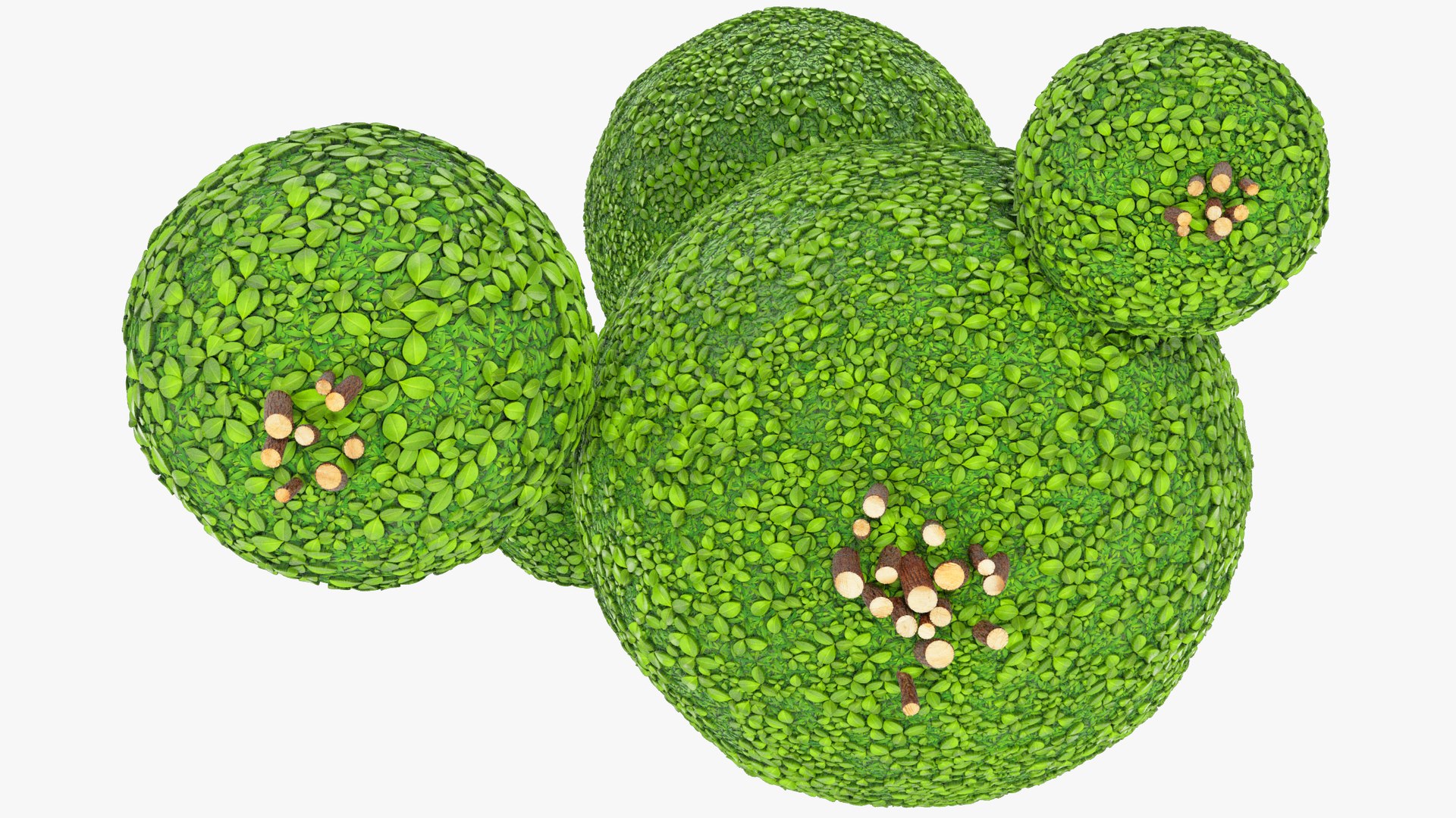 3D Model Stylized Sphere Bush V4 - TurboSquid 2092755