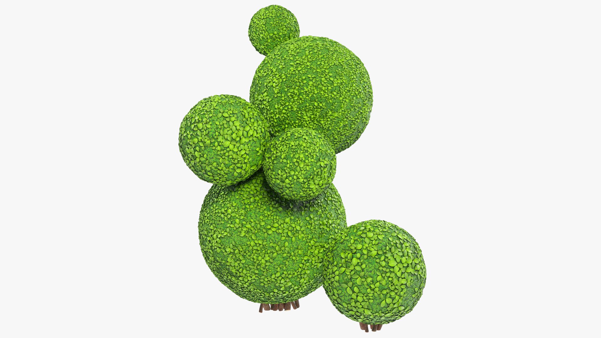 3D Model Stylized Sphere Bush V4 - TurboSquid 2092755