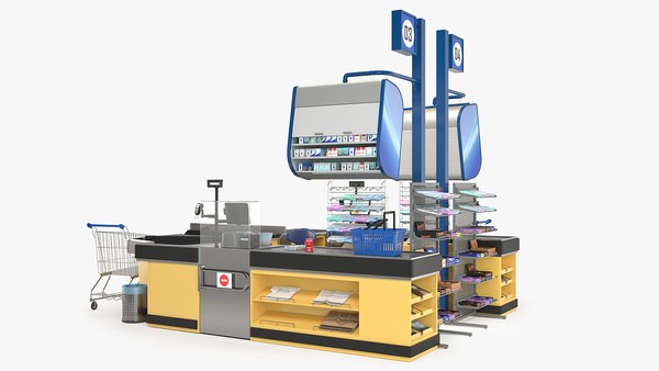 Cash Counter 3D model - TurboSquid 1817734