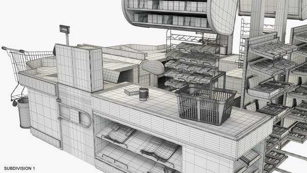 Cash Counter 3D model - TurboSquid 1817734
