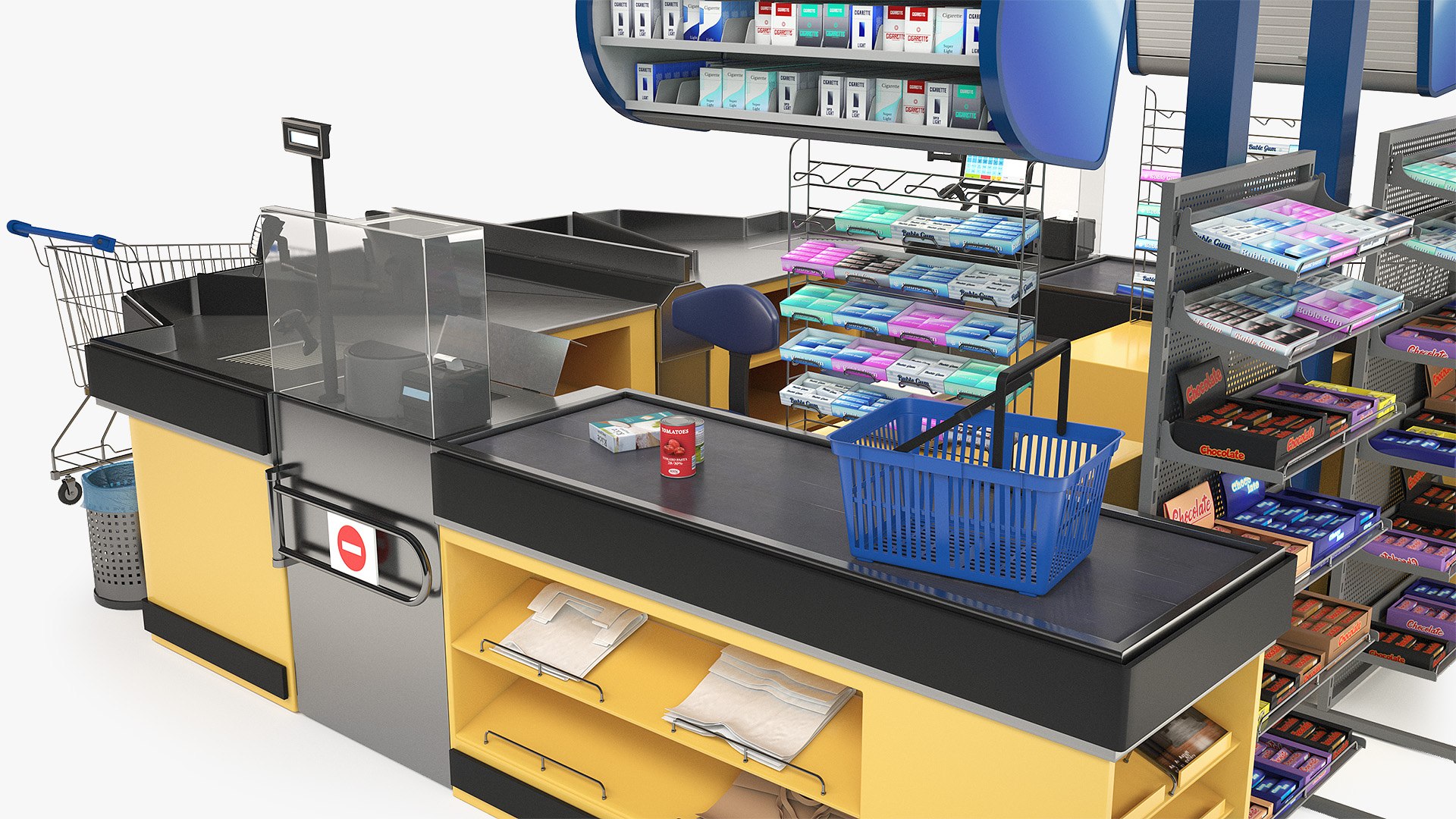 Cash Counter 3D Model - TurboSquid 1817734