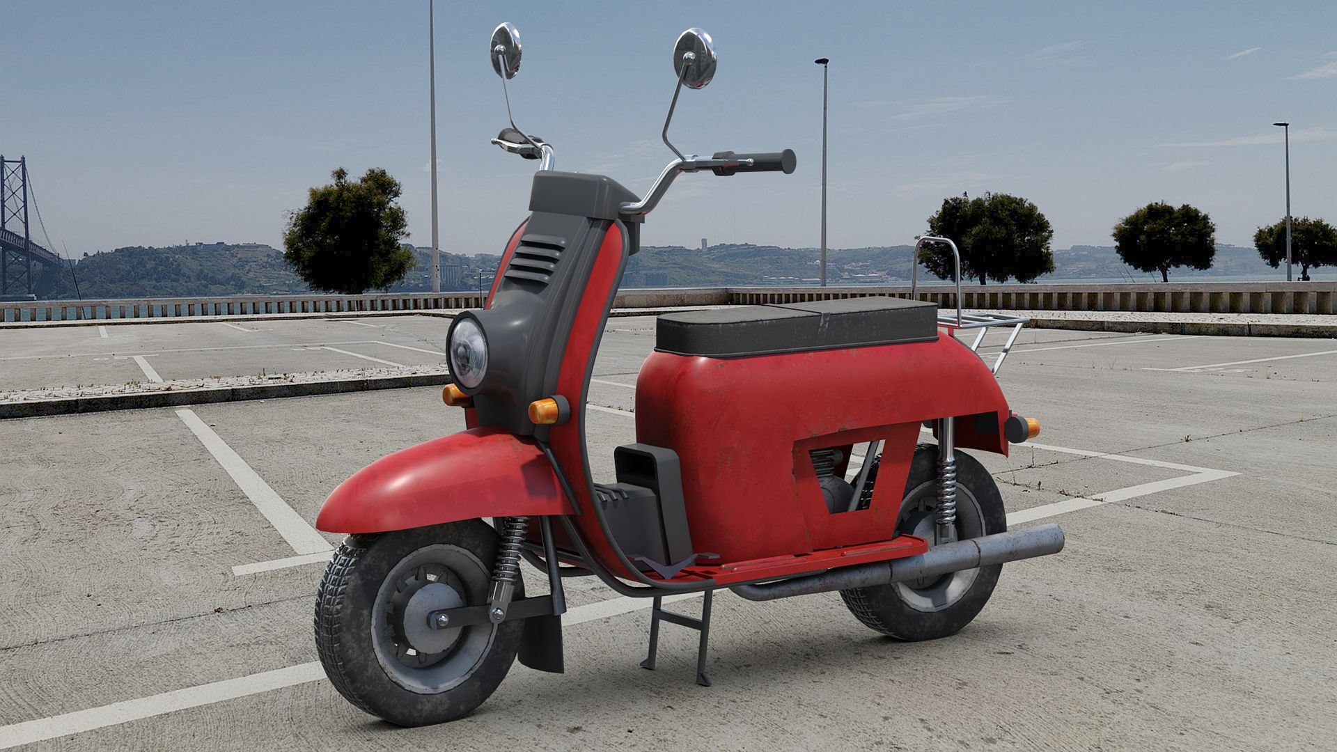 Vintage Scooter 3D Model - TurboSquid 2095512